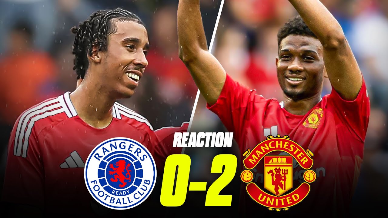 Leny Yoro SUPERB Debut, Amad SHINES & Sancho Returns! | RANGERS 0-2 MAN UTD - YouTube