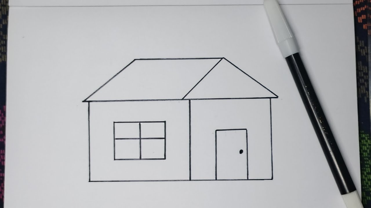 Cara Menggambar Rumah Dengan MUDAH - YouTube