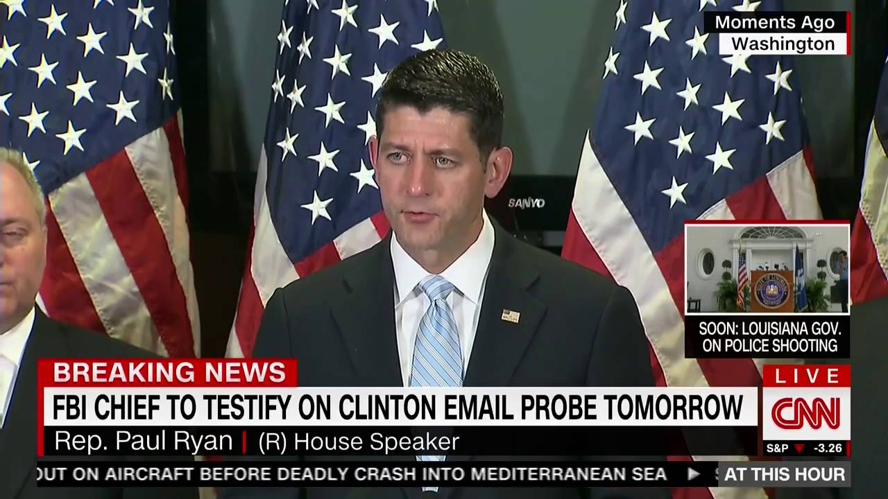 Paul Ryan on Hillary Clinton's Access to Classified Intel - YouTube