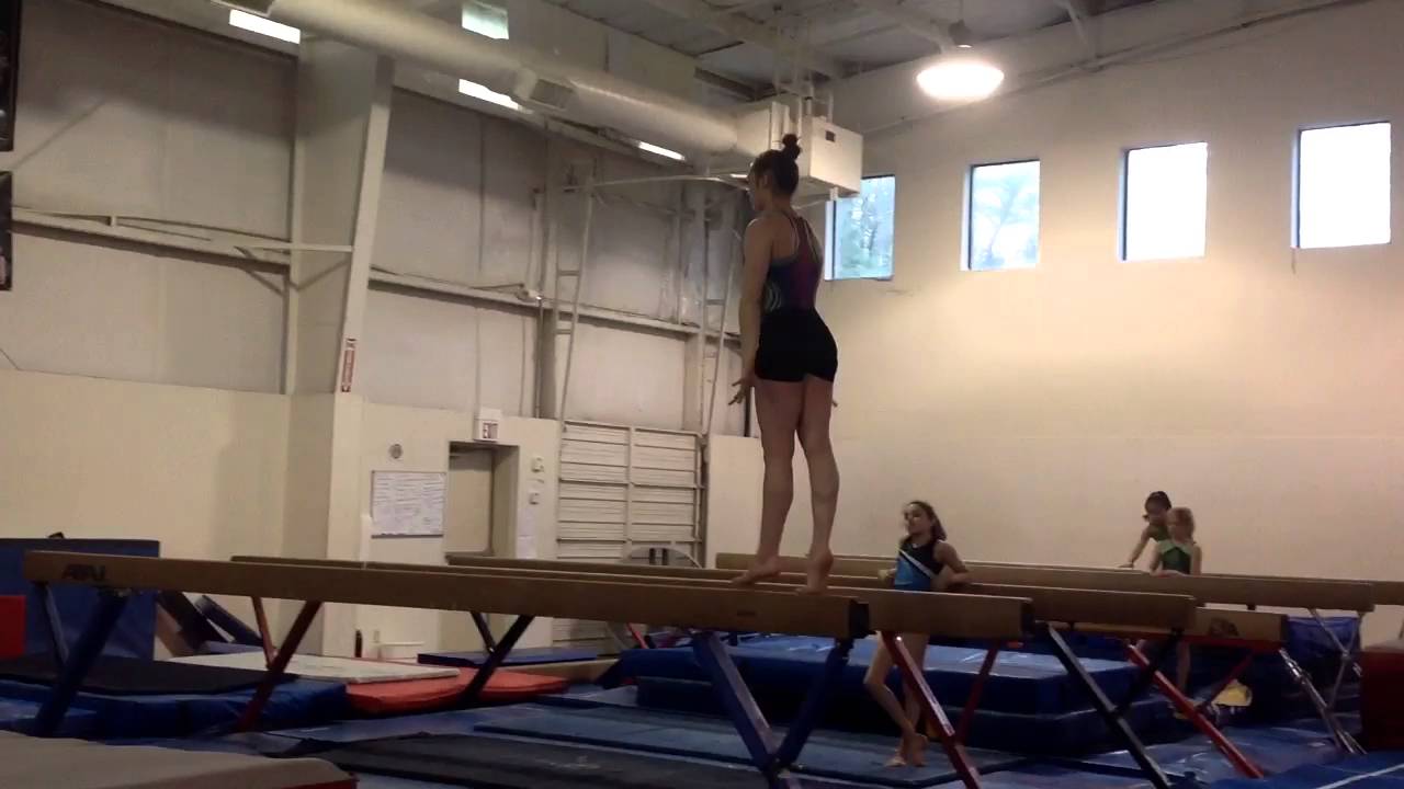 Kara Reaves training L9 Beam routine 3.10.16 - YouTube