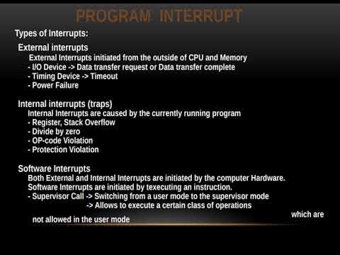 what is program interrupt and its types in computer organization - YouTube