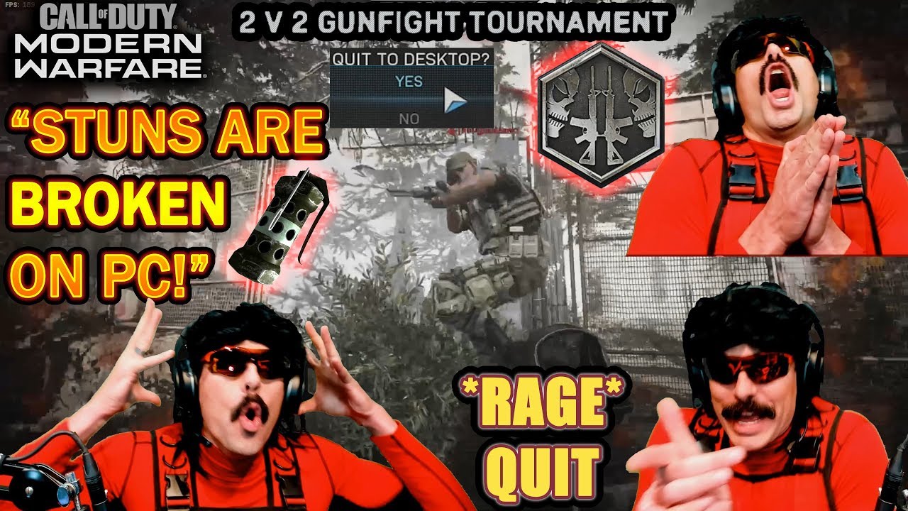 DrDisrespect RAGE QUITS COD'S NEW Gunfight Tournament Mode in RAGE at ...
