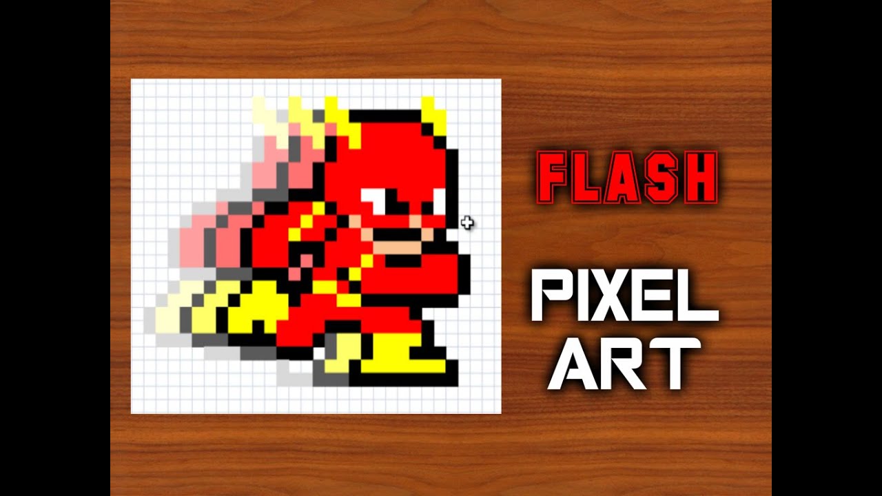 Como dibujar a Flash | Para Minecraft | Pixel Art | 8 Bits - YouTube