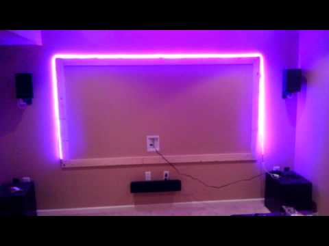 LED Lights around screen frame - YouTube