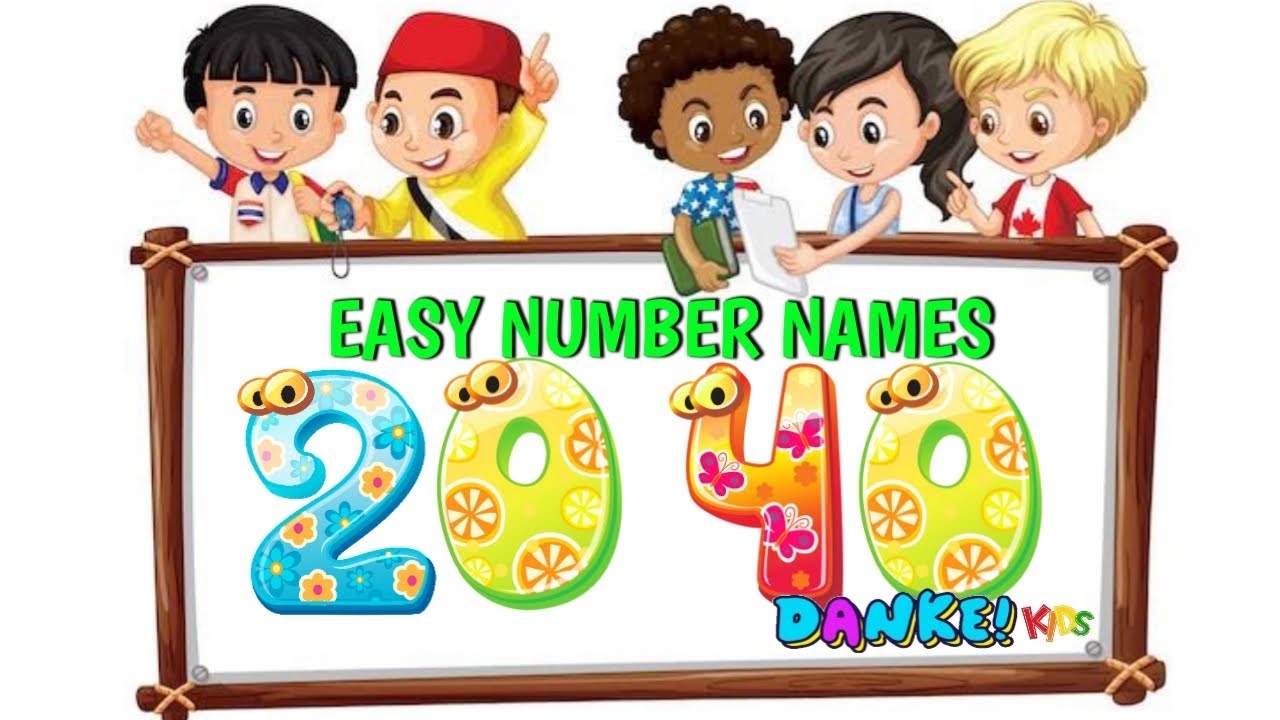 Learn Easy Number Names 20 to 40 | Number Spelling | Preschool Numbers ...