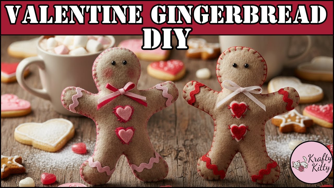 VALENTINE GINGERBREAD MAN DIY | CRAFT DIY | VALENTINE DIY | GINGERBREAD ...