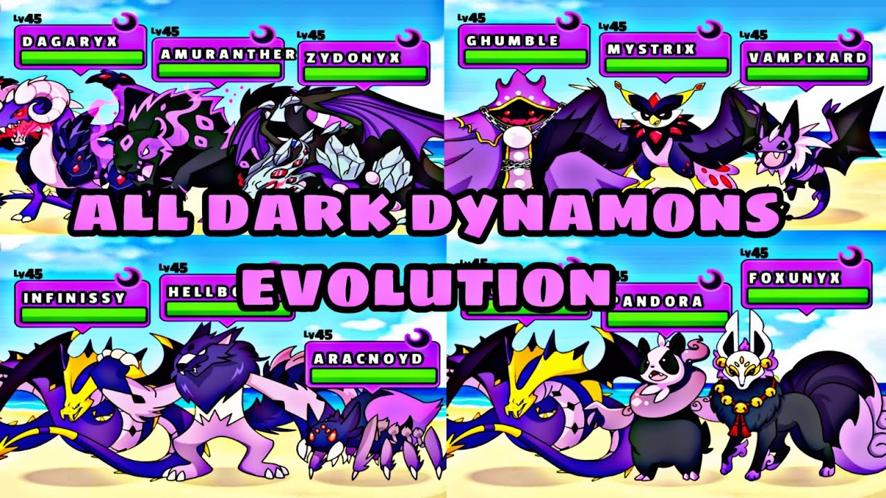 Evolving all Dark 😈 dynamons in dynamons world] Dynamons world🌍 || # ...