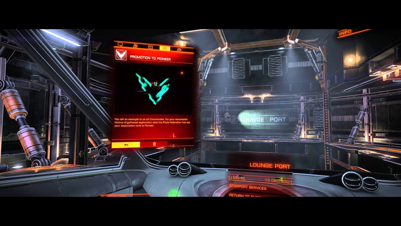 Elite: Dangerous: Promotion to exploration rank Pioneer for Cmdr ...