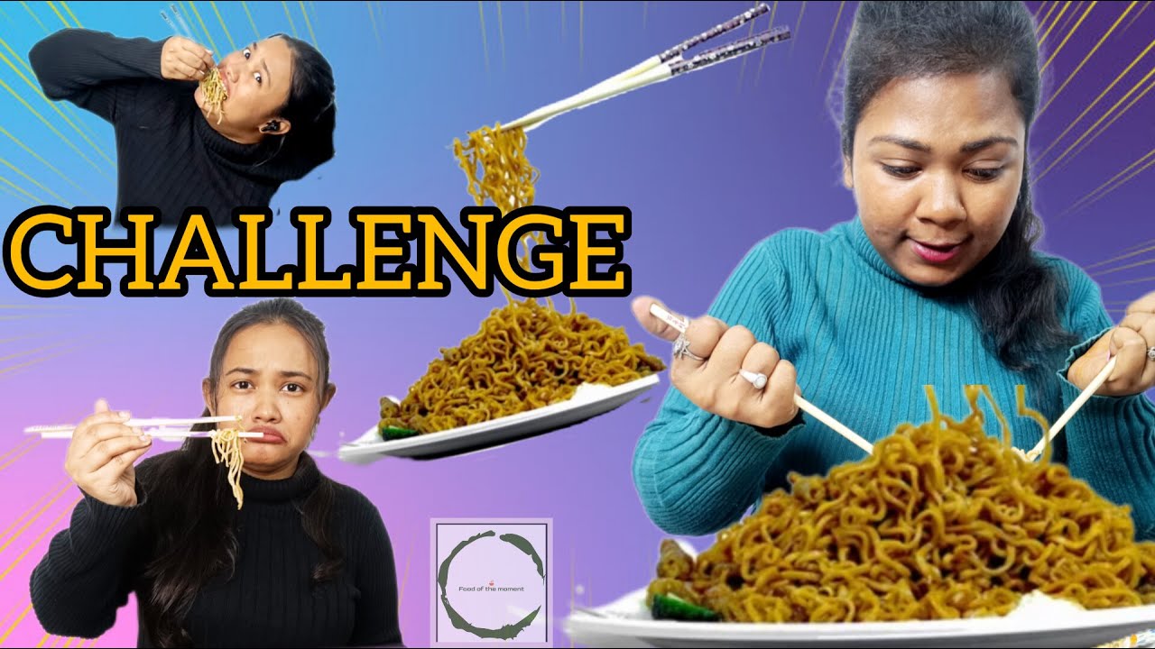 NOODLES EATING CHALLENGE WITH CHOPSTICK | FOOD OF THE MOMENT - YouTube