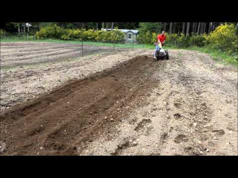 Making Raised Beds With the Berta Rotary Plow - YouTube