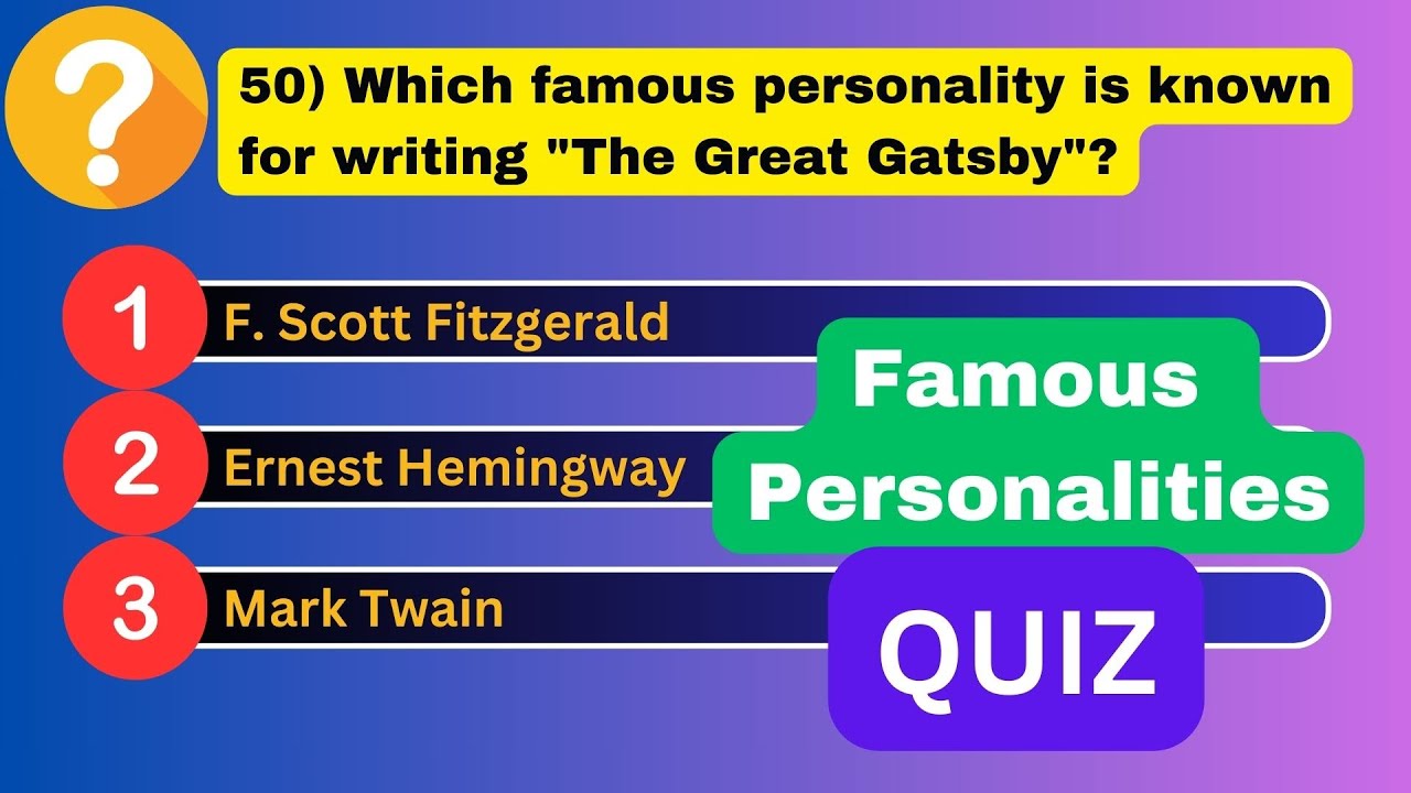 🌟 Famous Personalities Quiz | Test Your Knowledge! 🎓 - YouTube