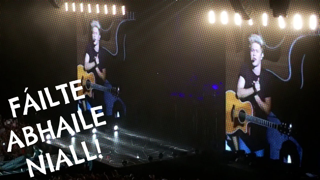 Niall Horan speaks Irish | One Direction Dublin Oct 16th - YouTube