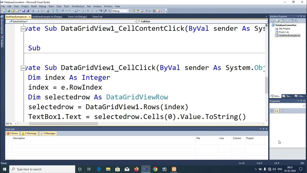 VB.NET DataGridview control example - YouTube