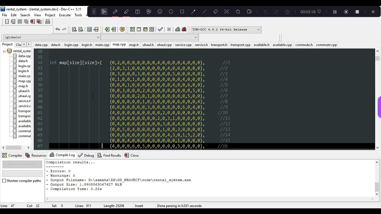 Data Structures project | Car Rental System |programming | code with me | Robust Programming ...