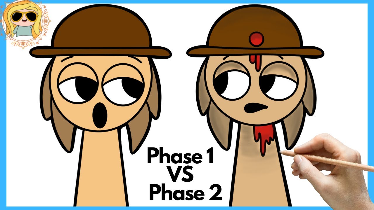 How to draw Tunner Phase 1 VS Phase 2 - Incredibox Sprunki Characters ...