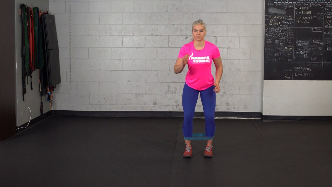 Lateral Band Walk Ankles - YouTube