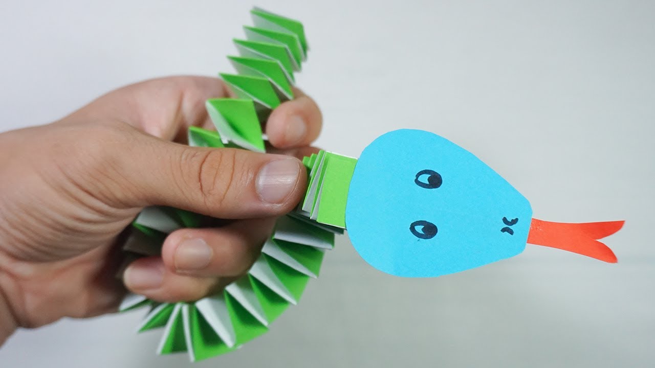Amazing Paper Snake Craft - Paper Snake Making - DIY Paper Craft ...