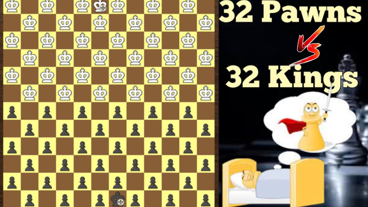 32 Kings Vs 32 Pawns Can I beat King Army - YouTube