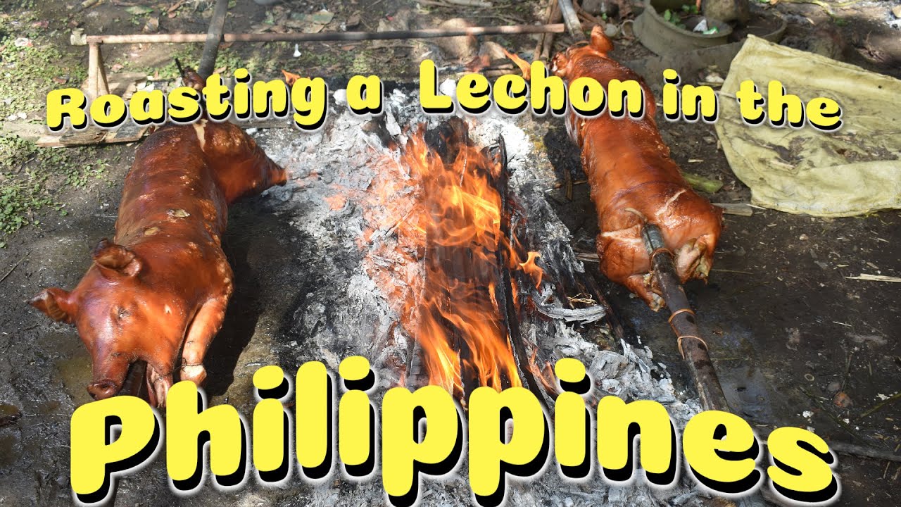 Roasting Lechon in the Philippines, Baroy, Lanao del Norte - YouTube
