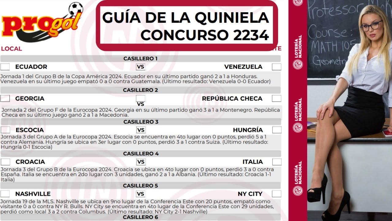 Guia de la Quiniela Progol 2234 - YouTube