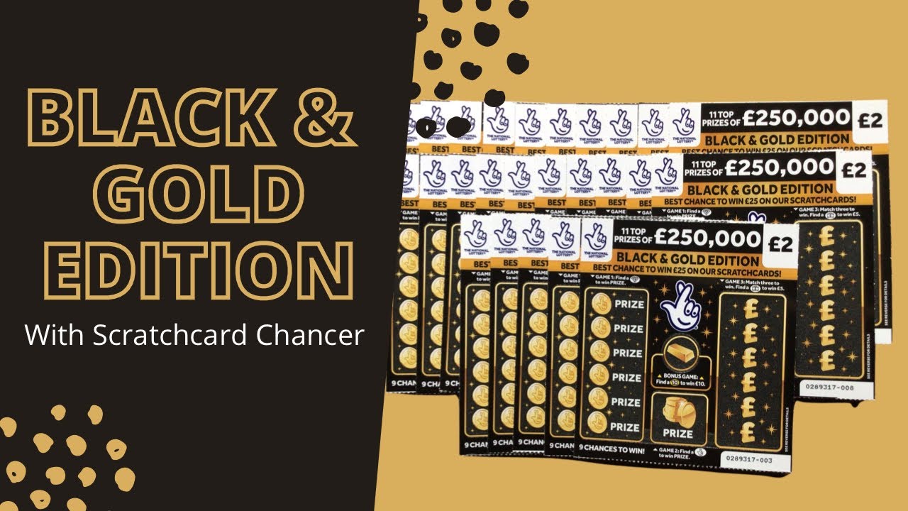 Black and Gold edition - £2 scratch cards today - with Scratchcard ...