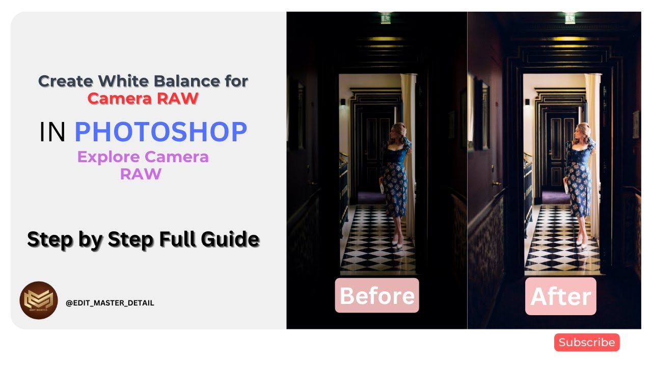 White Balance for Camera RAW in Photoshopb| adobe camera raw - YouTube