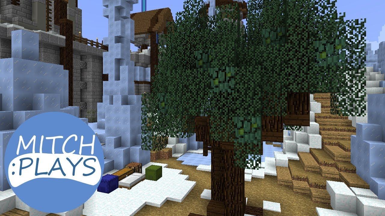Custom Spruce Snow Tree - Mitch Plays Minecraft - Ep 339 - YouTube