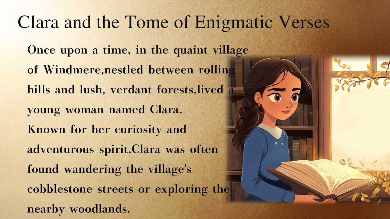 Clara and the Tome of Enigmatic Verses🌟Learn English through story ...
