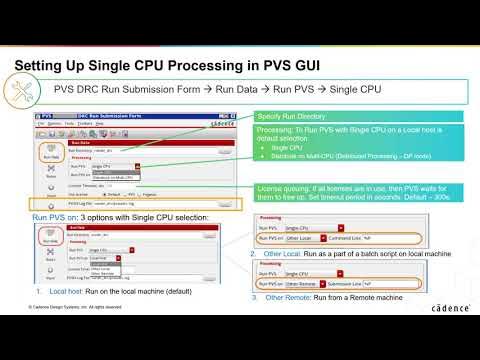 32 PVS DRC Run Form Setup CPU Processing - YouTube