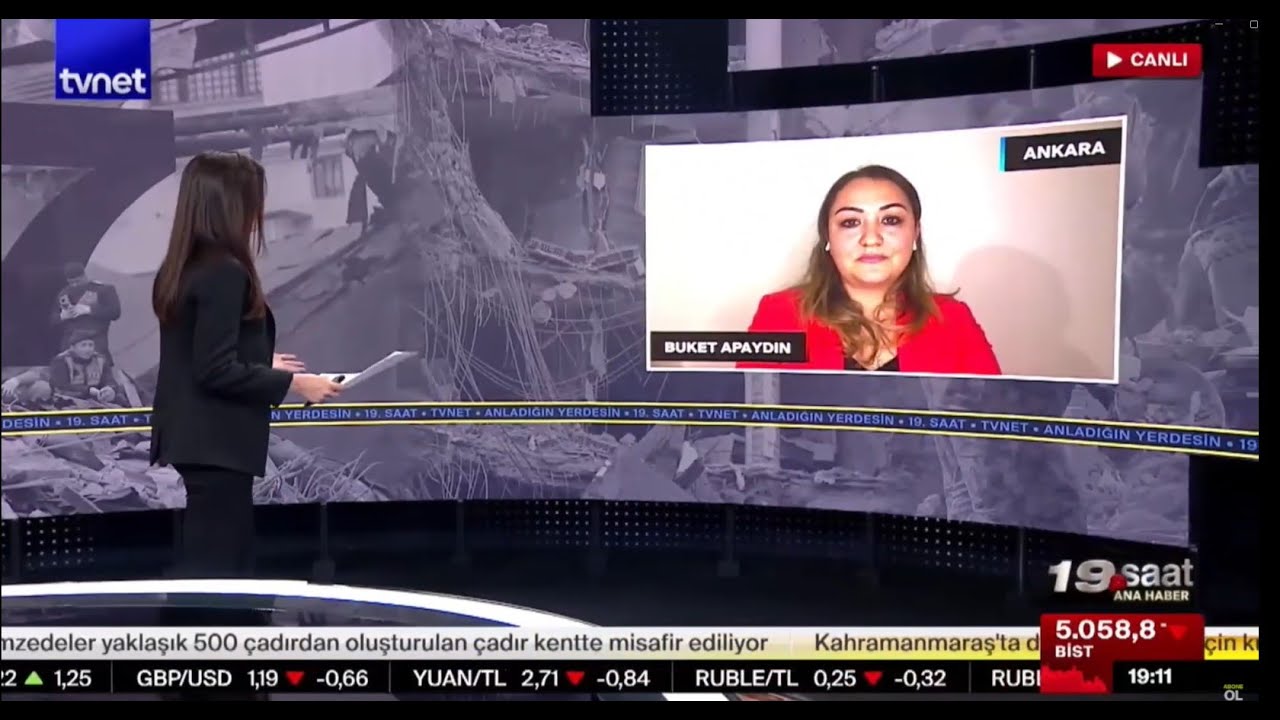 TVNET Ana Haber Bülteninde Nurdan Erdoğan’a bölge tarımının depremden ...