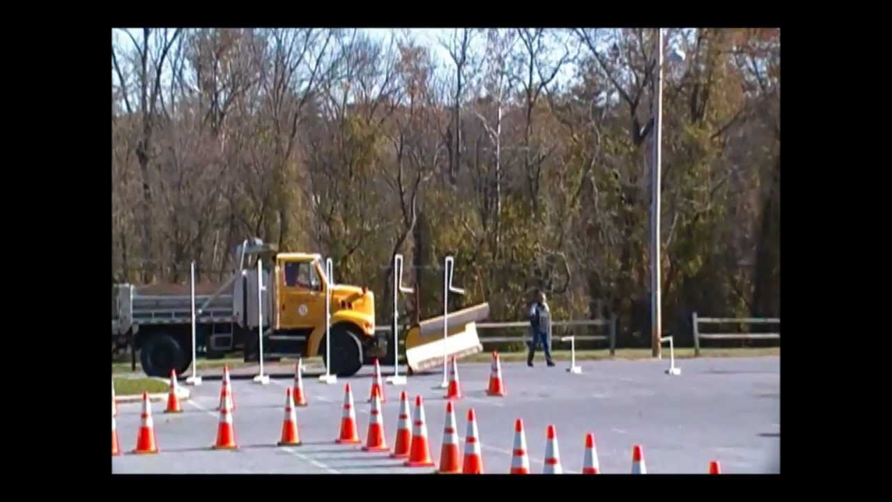 baltimore county equiment rodeo snow plow challange - YouTube