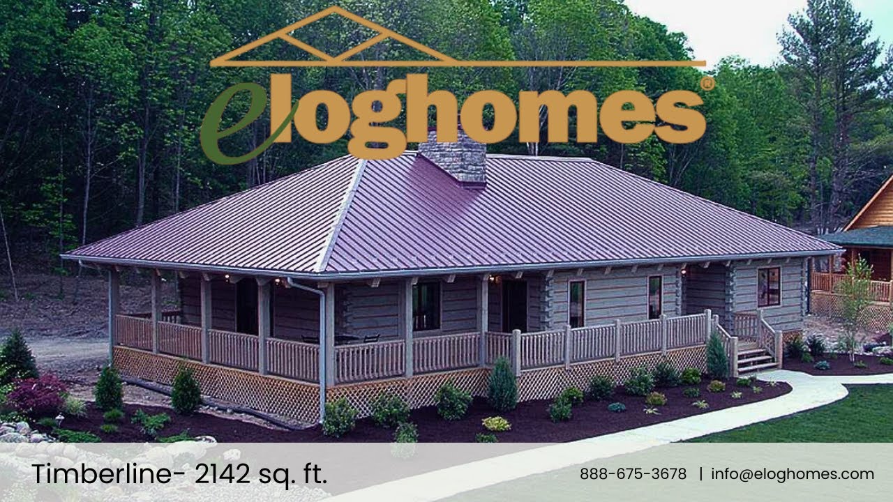 Timberline Log Cabin - eLoghomes - YouTube