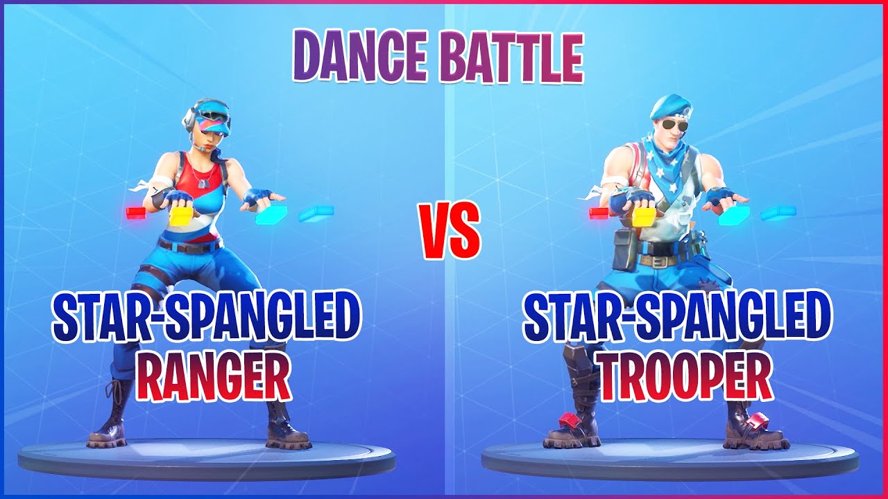 Fortnite 4th of July Skins Dance Battle (Star Spangled Ranger vs Star ...