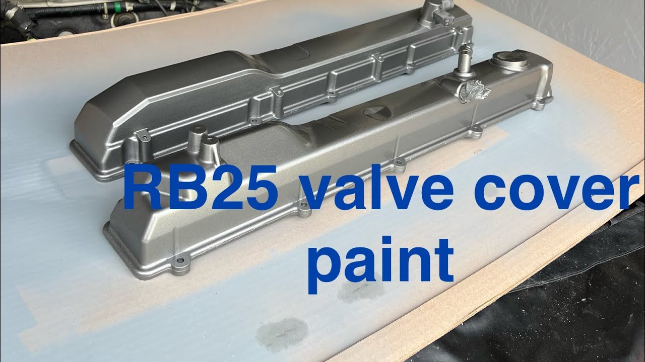I painted my RB25 valve covers - YouTube