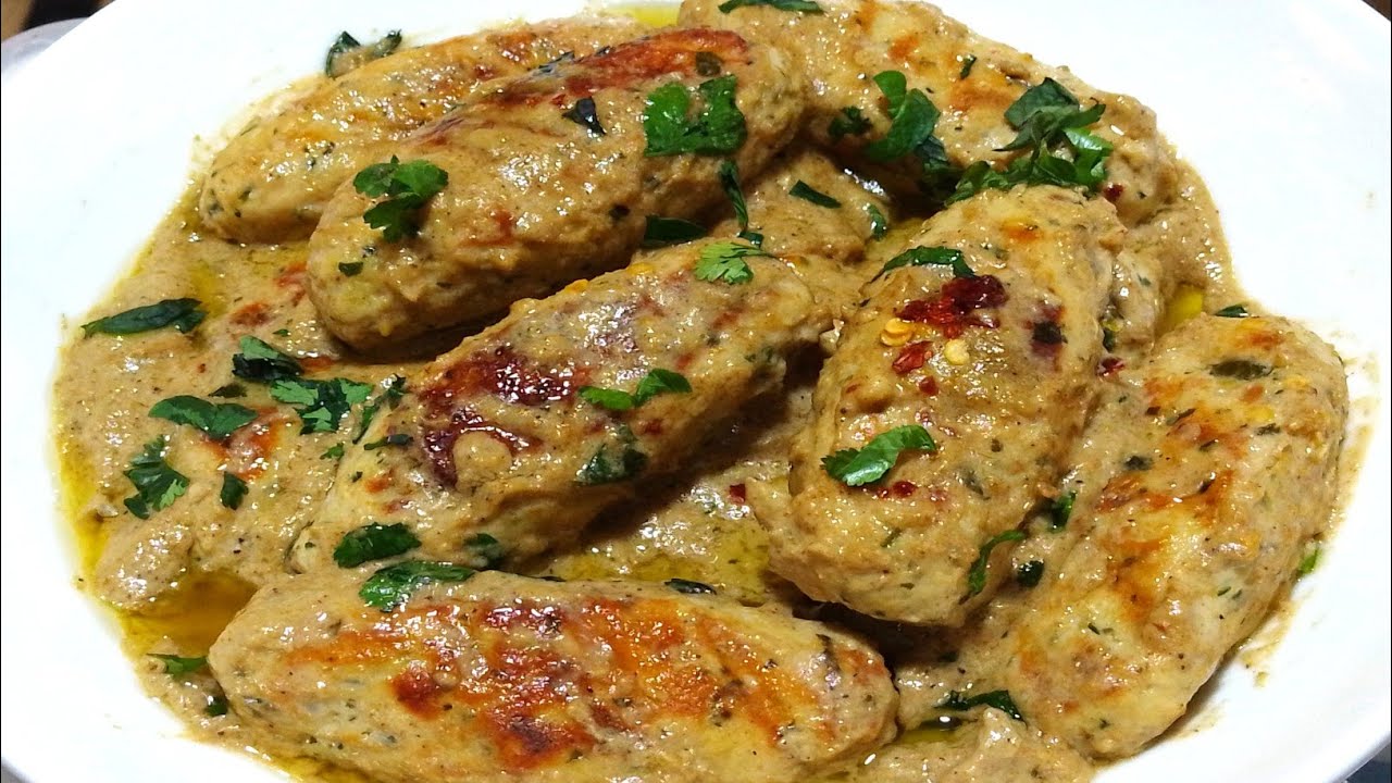 Malai Seekh Kabab gravy recipe l Chicken gravy Malai juicy Seekh Kabab ...