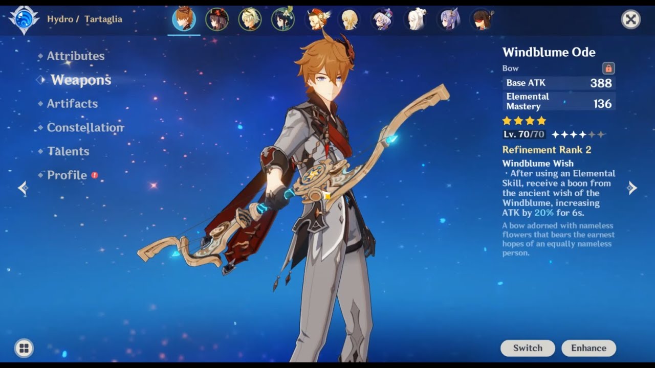 Weapon Windblume ode for Childe ? ( Genshin Impact F2P event Weapon ...