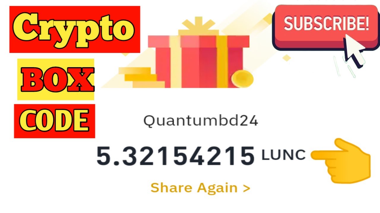 Today New Crypto Code |New Binance Crypto Box Free Code | Crypto Box ...