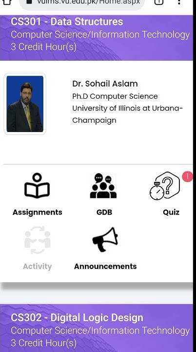 cs301 data structure | quiz no 1 | #shorts #vu#cs301quizno1 - YouTube
