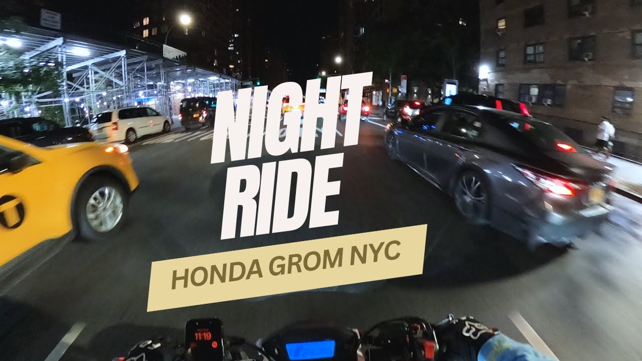 Night Ride NYC Honda Grom | Pure Sound [HD] - YouTube