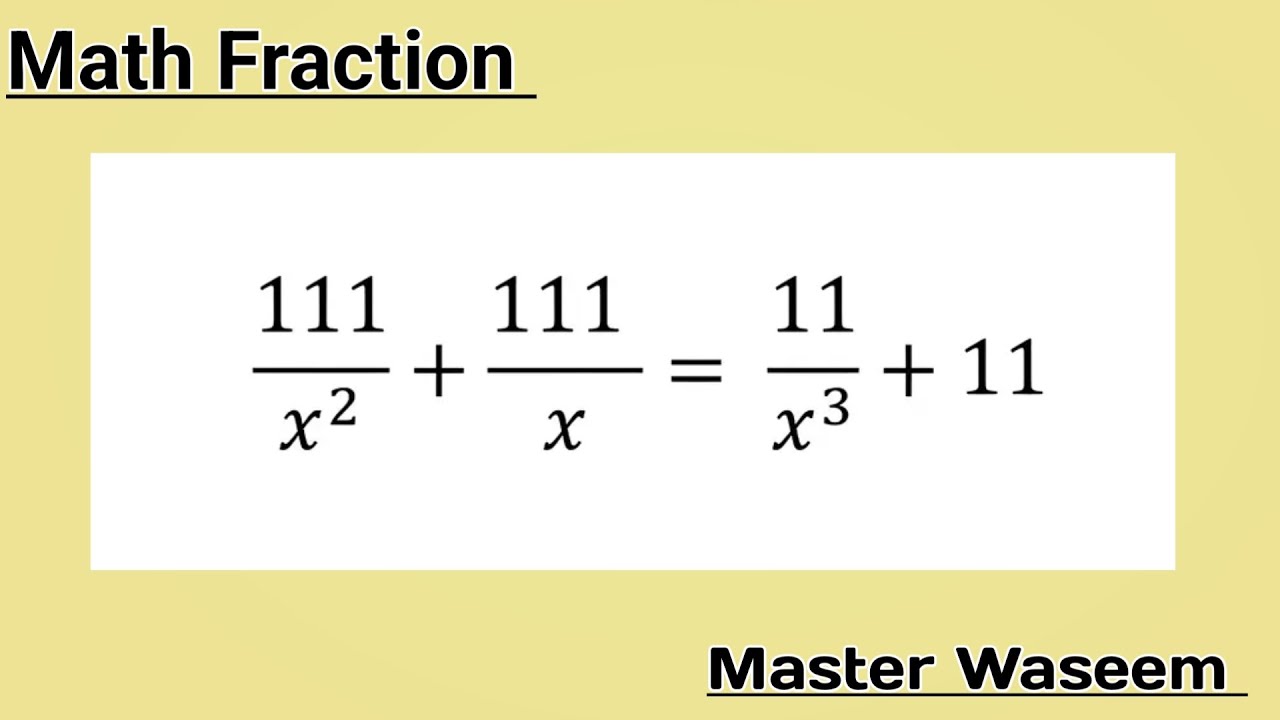 Nice Math Fraction • How to Solve a Fraction - YouTube