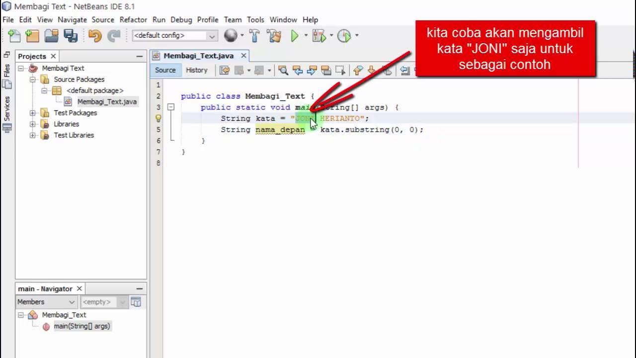 TUTORIAL JAVA NETBEANS – CARA MEMBAGI ATAU MEMECAH TEXT MENJADI ...