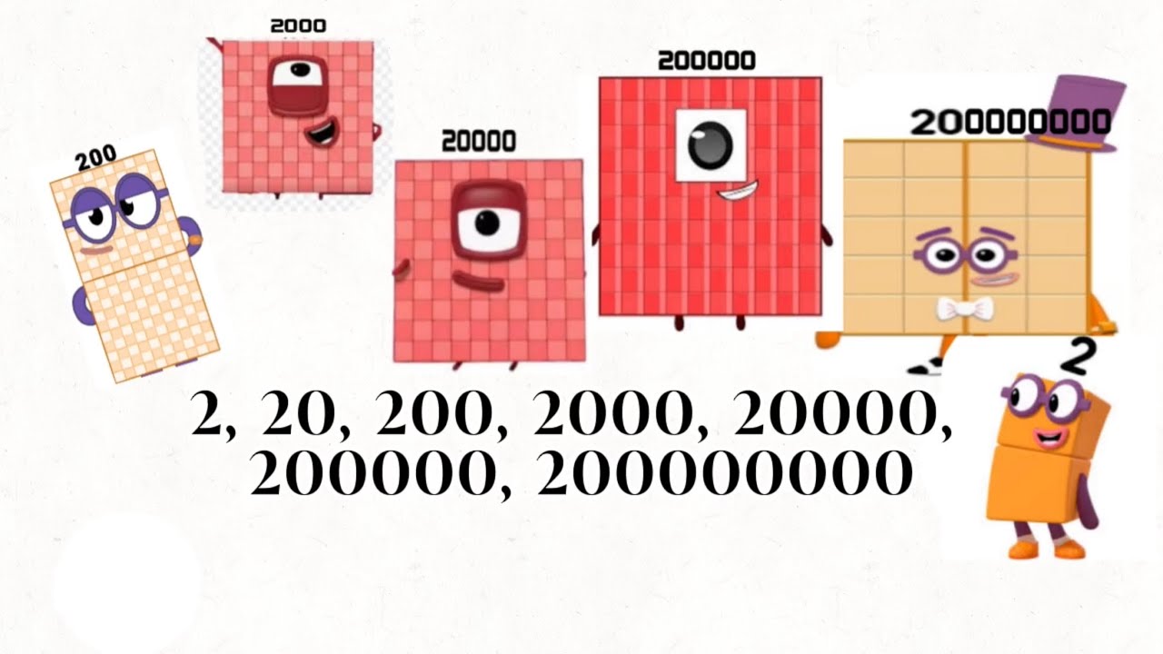Numberblocks 2 to 2000 000 00 - YouTube