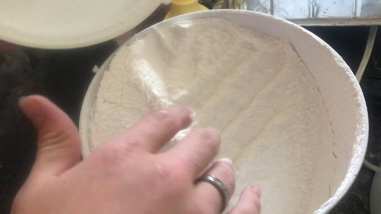 GRINDING rice flour with a whisper mill for gluten-free recipes - YouTube