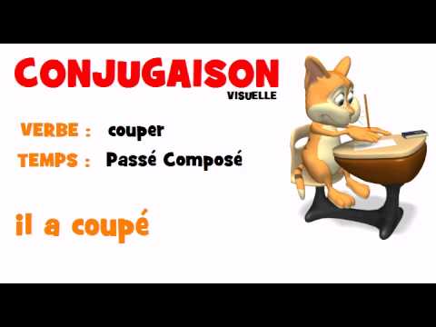 FRENCH VERB = couper = Passé Composé - YouTube