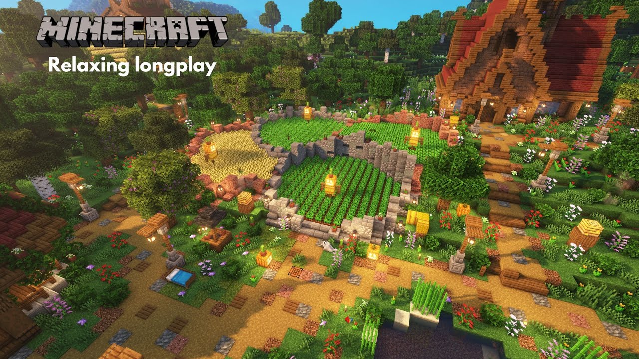 Minecraft Survival - Relaxing Longplay, Cozy Farm Land (No Commentary ...