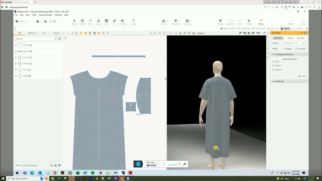 Garments 3D making #browzwear software - YouTube
