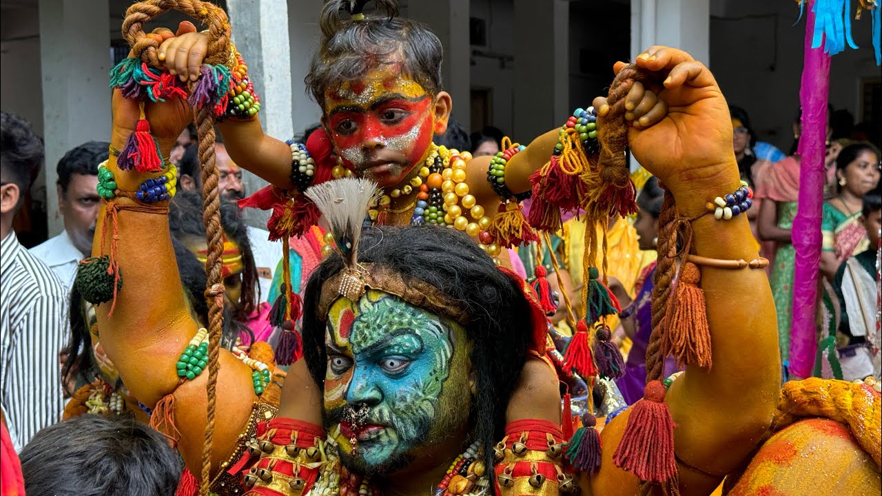 Small Potharaju Dance at Balkampet Yellamma Bonalu 2024 | Potti ...