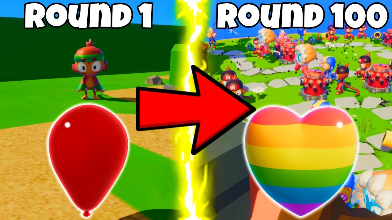 Bloons But YOU'RE The Bloon! How Far Can You Get? - YouTube