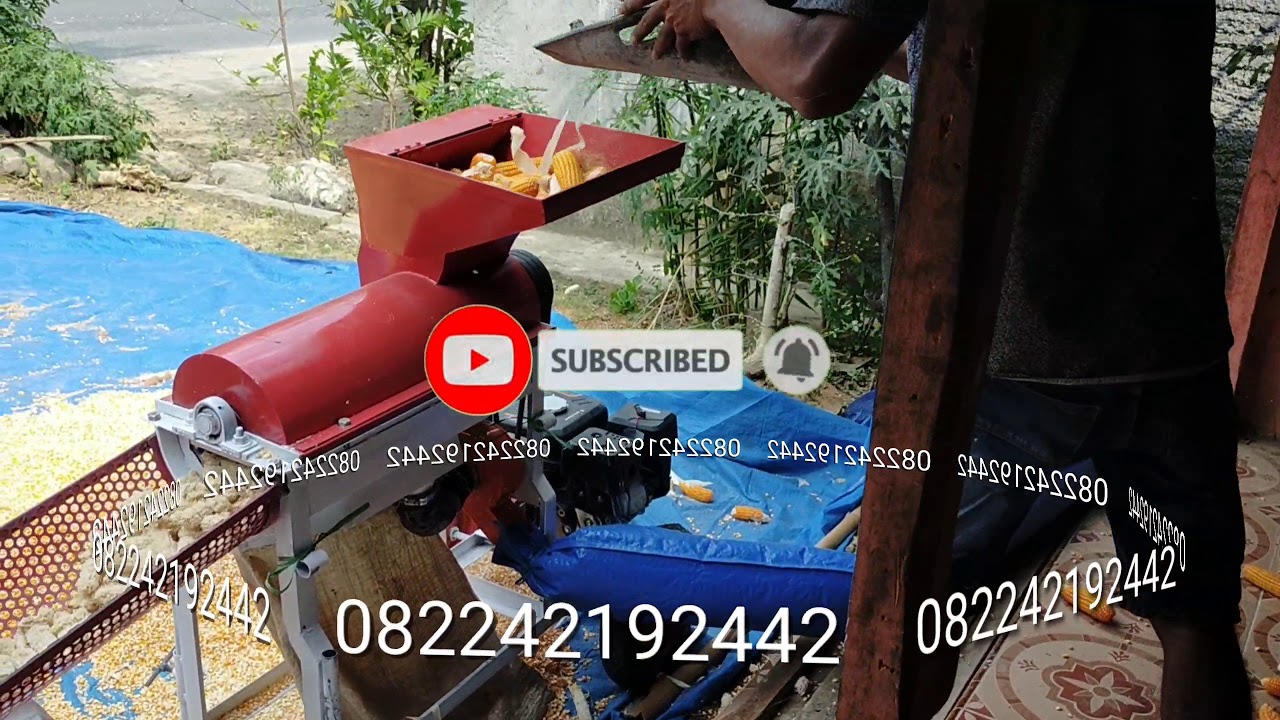 mesin perontok pemipil jagung pakai blower penyedot - YouTube