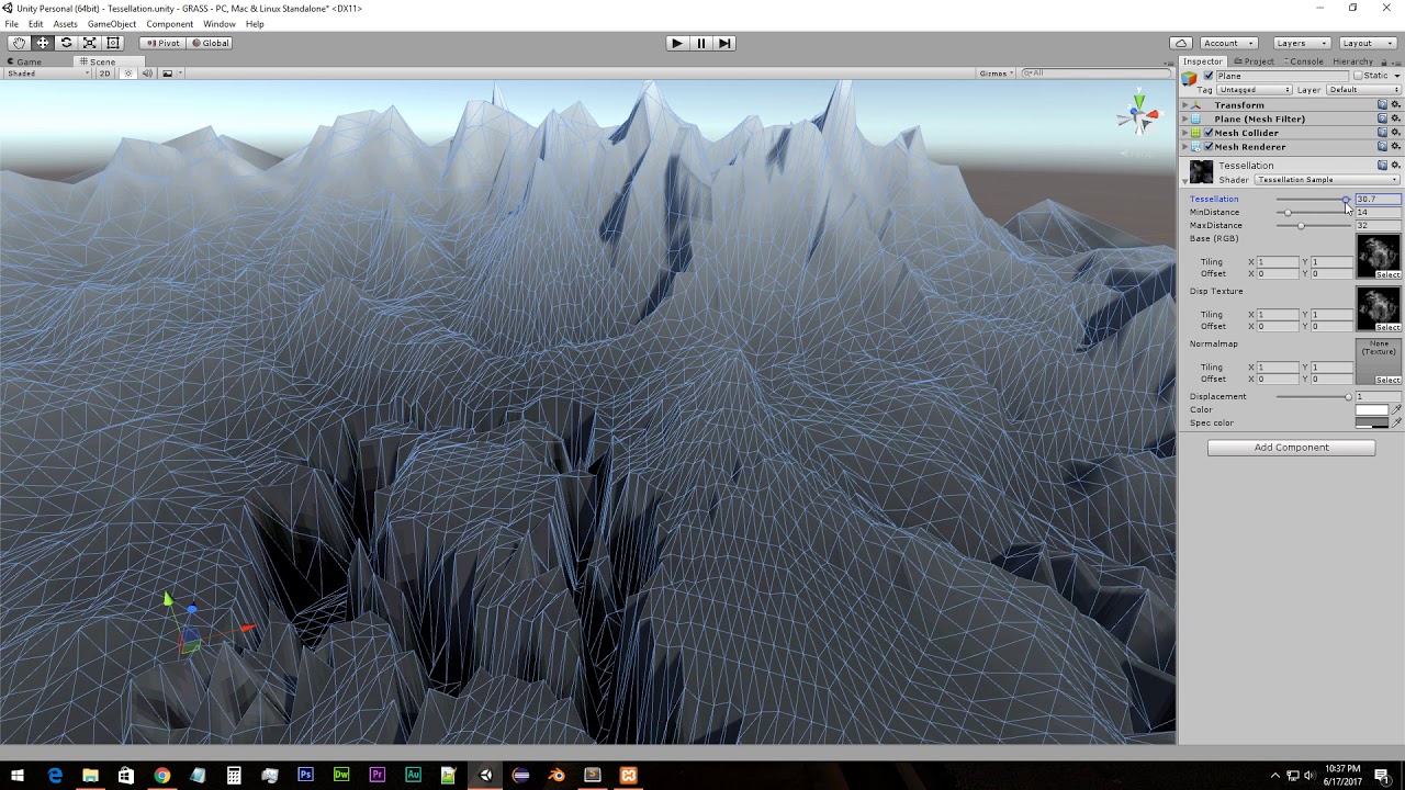 Unity 3D Plane Tessellation - YouTube